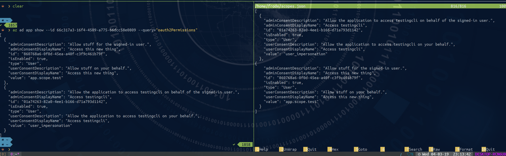 Add Scopes To Azure Ad Via Azure Cli